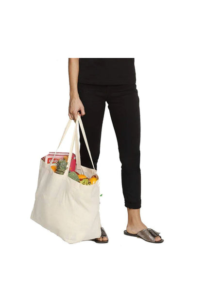 Organic Cotton Vegetable Bag with 6 Pockets – sustainme.in